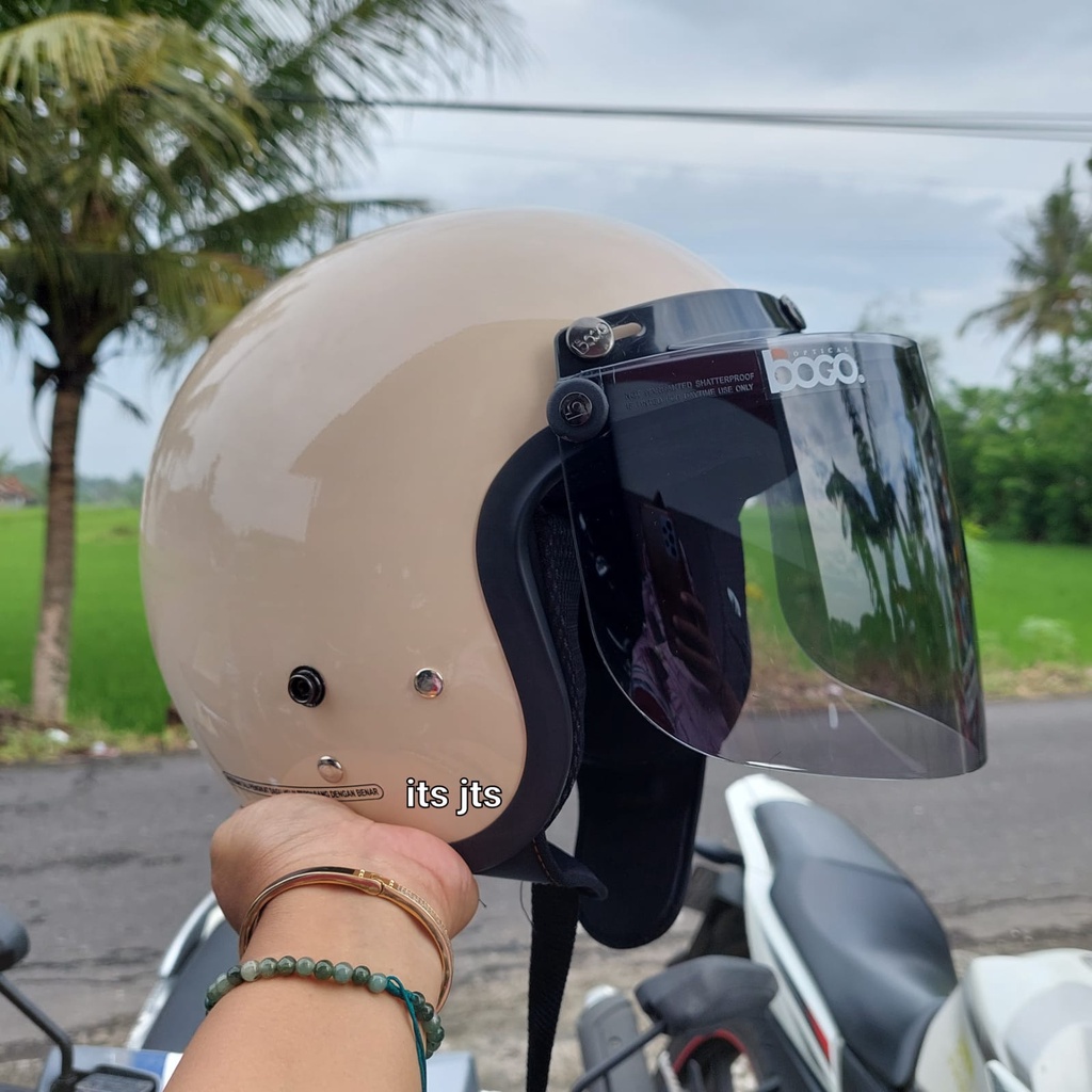 Jual Helm Bogo Full Leher SNI set Kaca Bogo Original | Helm Bogo Dewasa ...