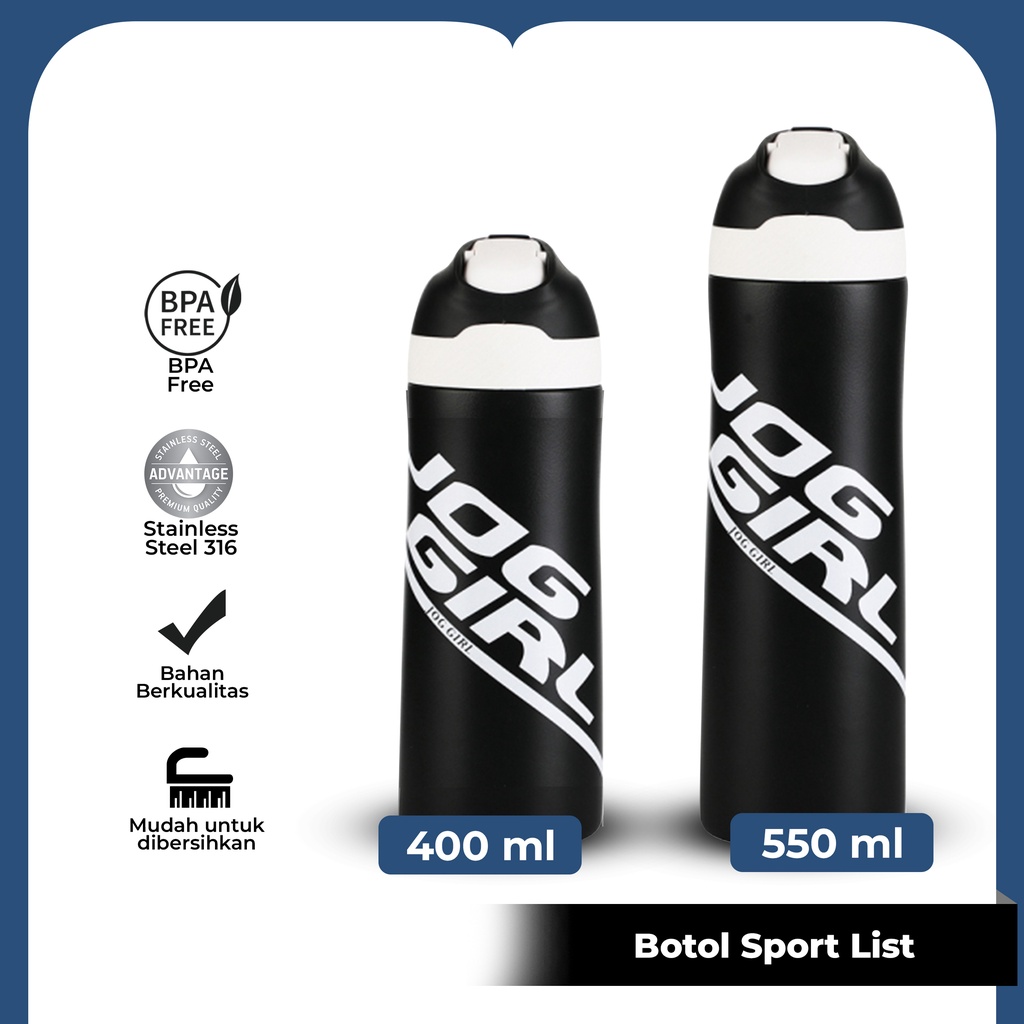Jual GOPING Botol Sport List 400-550ml/Botol Gym Serbaguna/Botol Sporty ...