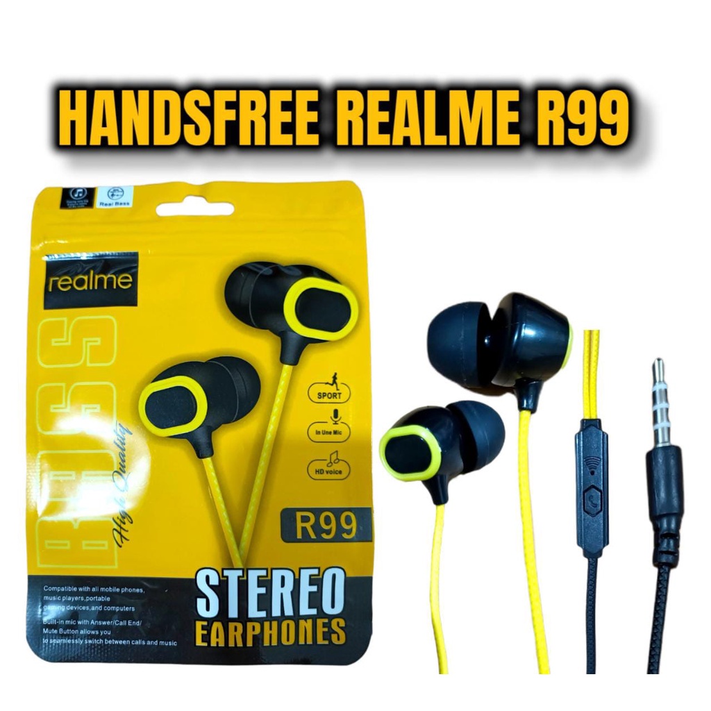 Jual HEADSET REALME R99 / HANDSFREE REALME R99 PLUS PACK | Shopee Indonesia