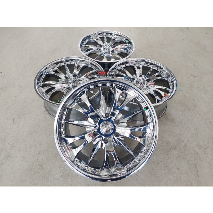 Jual velg mobil bekas racing chrome ring 20 baut 6 cocok fortuner ...