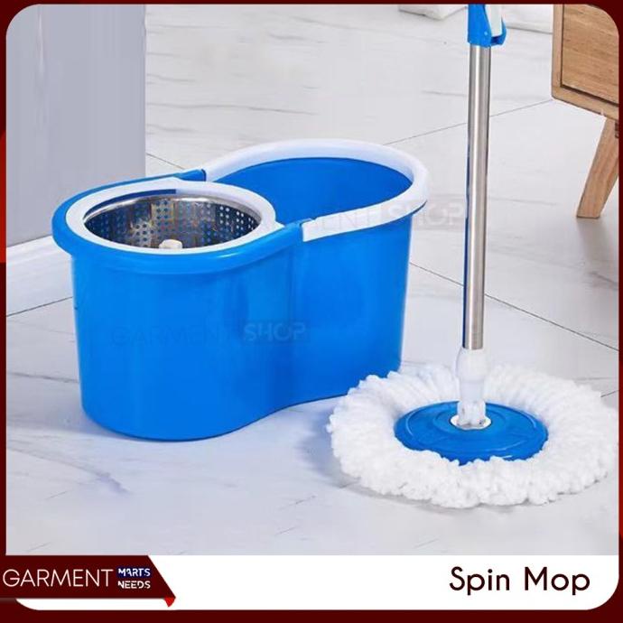 Jual Alat Pel Praktis Spin Mob Putar Otomatis Pengepel Lantai Dengan ...