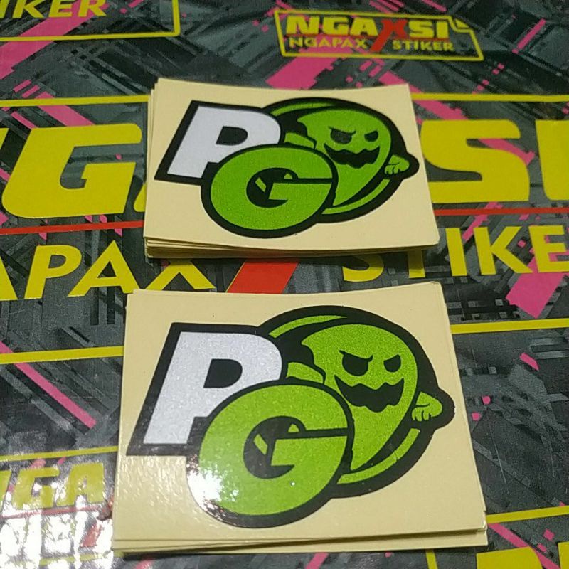 Jual stiker Logo PG GHOIB,stiker Viral logo Pasukan Ghoib, stiker motor ...