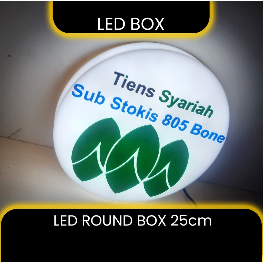 Jual Minimalis Sign Box Neon Box Round 25cm | Shopee Indonesia