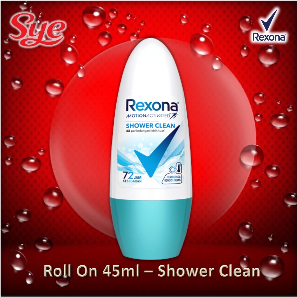 Jual Rexona Women Deodorant Roll On Shower Clean 45Ml / Rexona Deodoran Wanita | Shopee Indonesia