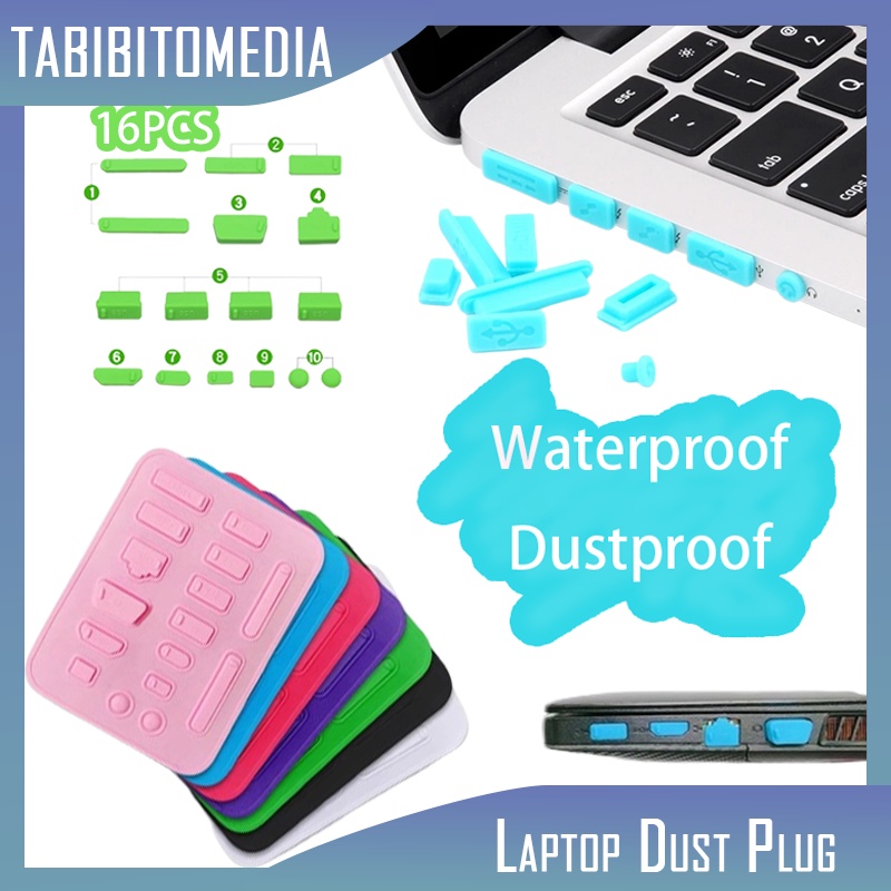 Jual Laptop Dust Plug 16 PCS Waterproof Cover Portable Dustproof USB ...