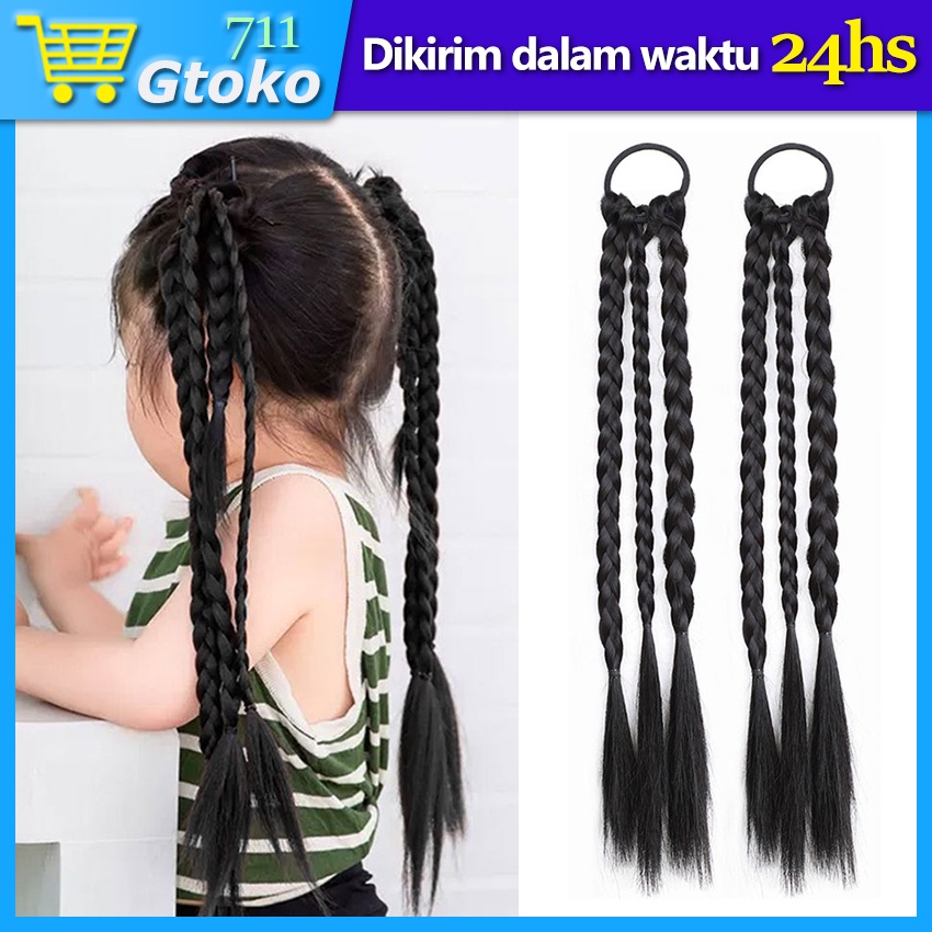 Jual Ikat Rambut Wig Kepang Elastis Extension Rambut Jepit Model Rambut ...