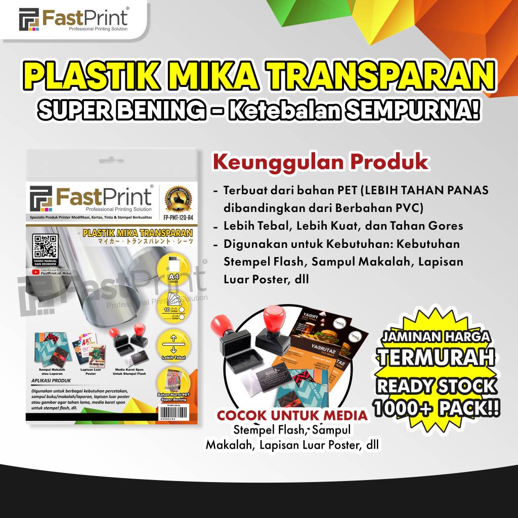 Jual Fast Print Mika Cover Plastik Jilid Transparant Tebal A4 | Shopee ...