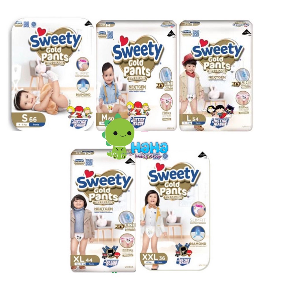 Jual Sweety gold pantz COMFORT NEXT GEN S66/M60/L52/Xl44/XXL36 ...