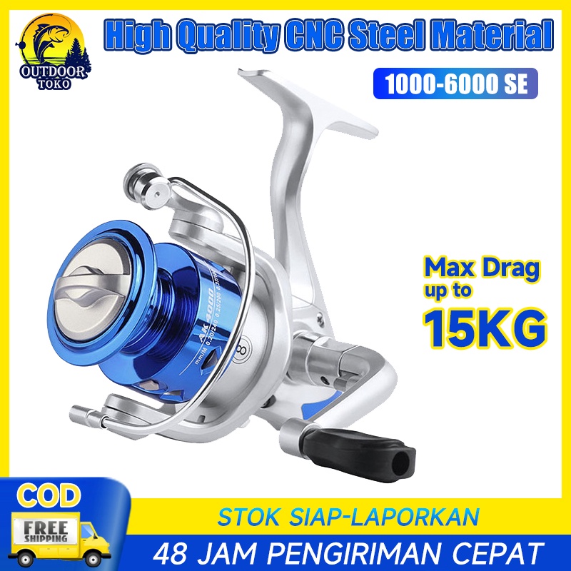 Jual REEL PANCING METAL NX 14BB 1000 2000 3000 4000 6000 MAX DRAG 15KG ...