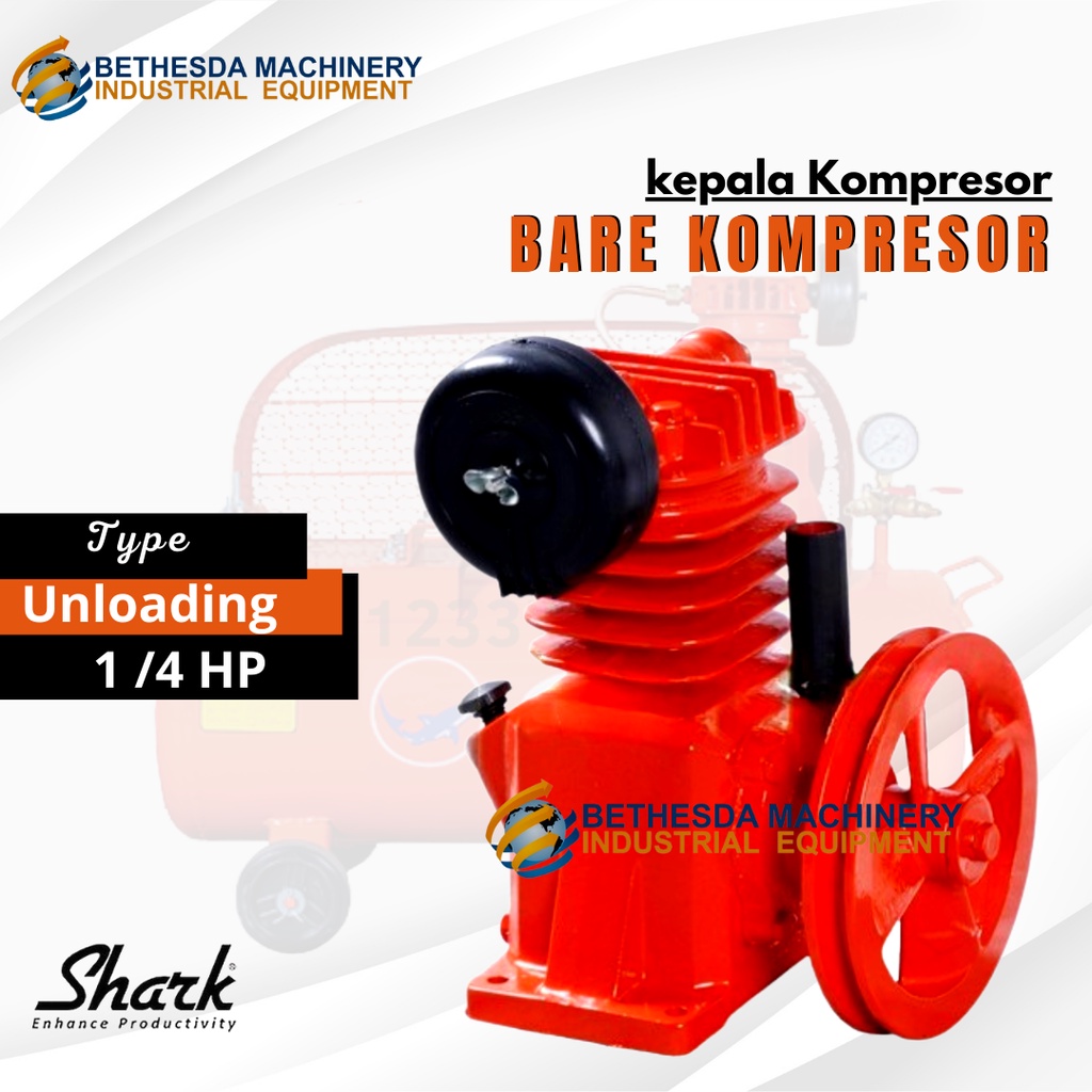 Jual Kepala Kompresor / BARE compressor 1/4 HP 1/2 HP 1 HP 2 HP 3 HP Shark 8 BAR | Shopee Indonesia