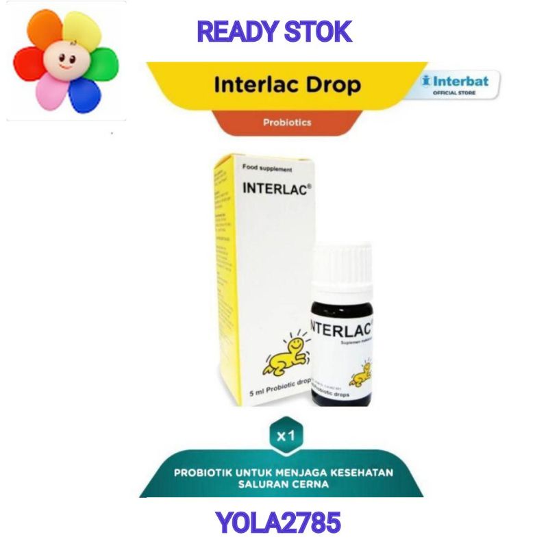 Jual Interlac Probiotik Probiotic Drop Drops 5 ml 5ml BioGaia | Shopee ...