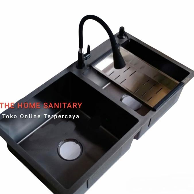 Jual Paket Kitchen Sink Inobe 8245 Black Bak Cuci Piring Stainless ...