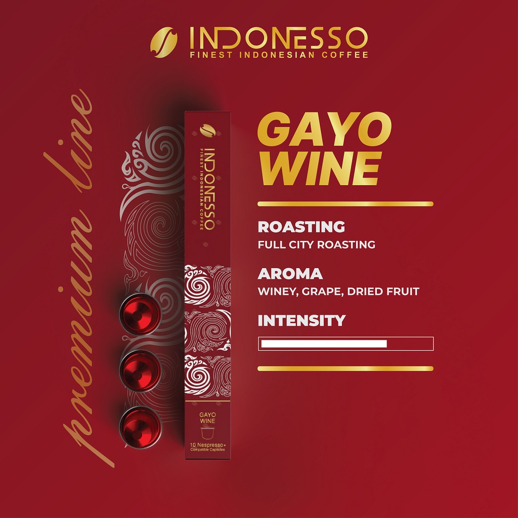 Jual Indonesso Premium Aceh Gayo Wine Coffee Capsules Compatible with ...