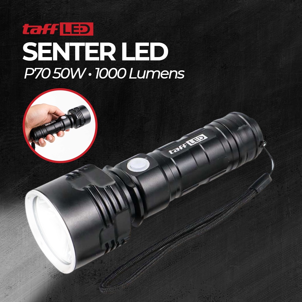 Jual Senter LED USB Rechargeable P70 50W CHIP XHP50 Lumens + 26650 ...