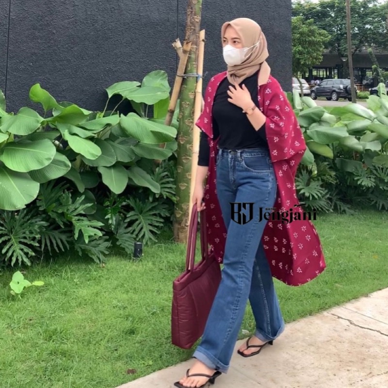 Jual Outer Scarf Jumputan Shibori Handmade | Outer Kembang Melati ...