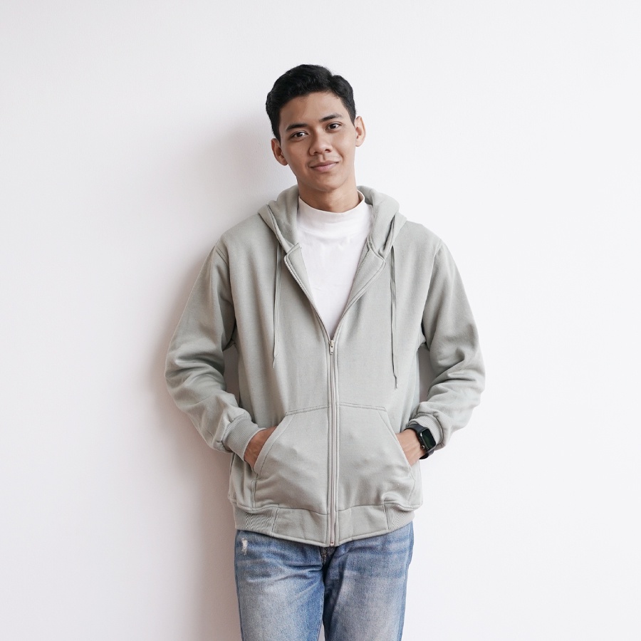 Jual HOODIE GOODIE Zipper Sage | Shopee Indonesia