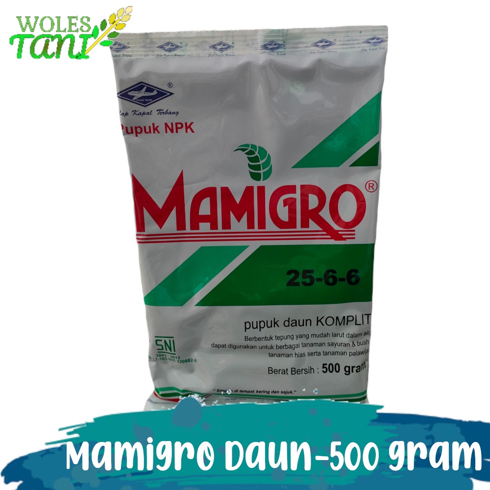 Jual Pupuk Mamigro 25-6-6 Hijau 500 Gram Pupuk Pertumbuhan Tanaman ...