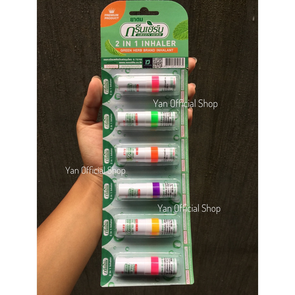 Jual Green Herb Inhaler 2in1 - Original Thailand | Shopee Indonesia