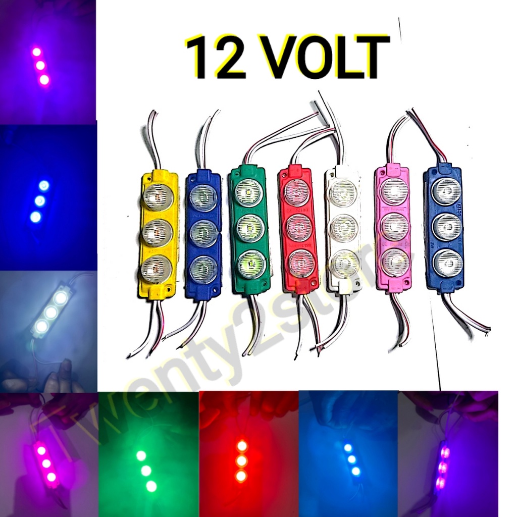 Jual Lampu LED 3 mata 12 volt Lampu kolong motor mobil LED variasi ...