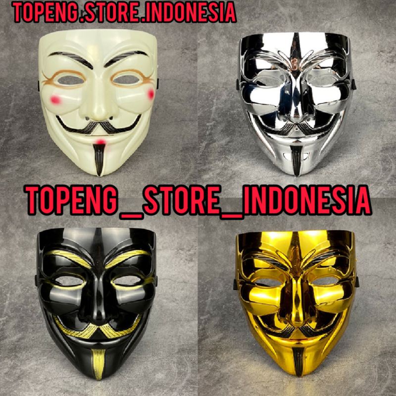Jual topeng hacker paket 4pcs sesuai gambar isi 4 pcs | Shopee Indonesia