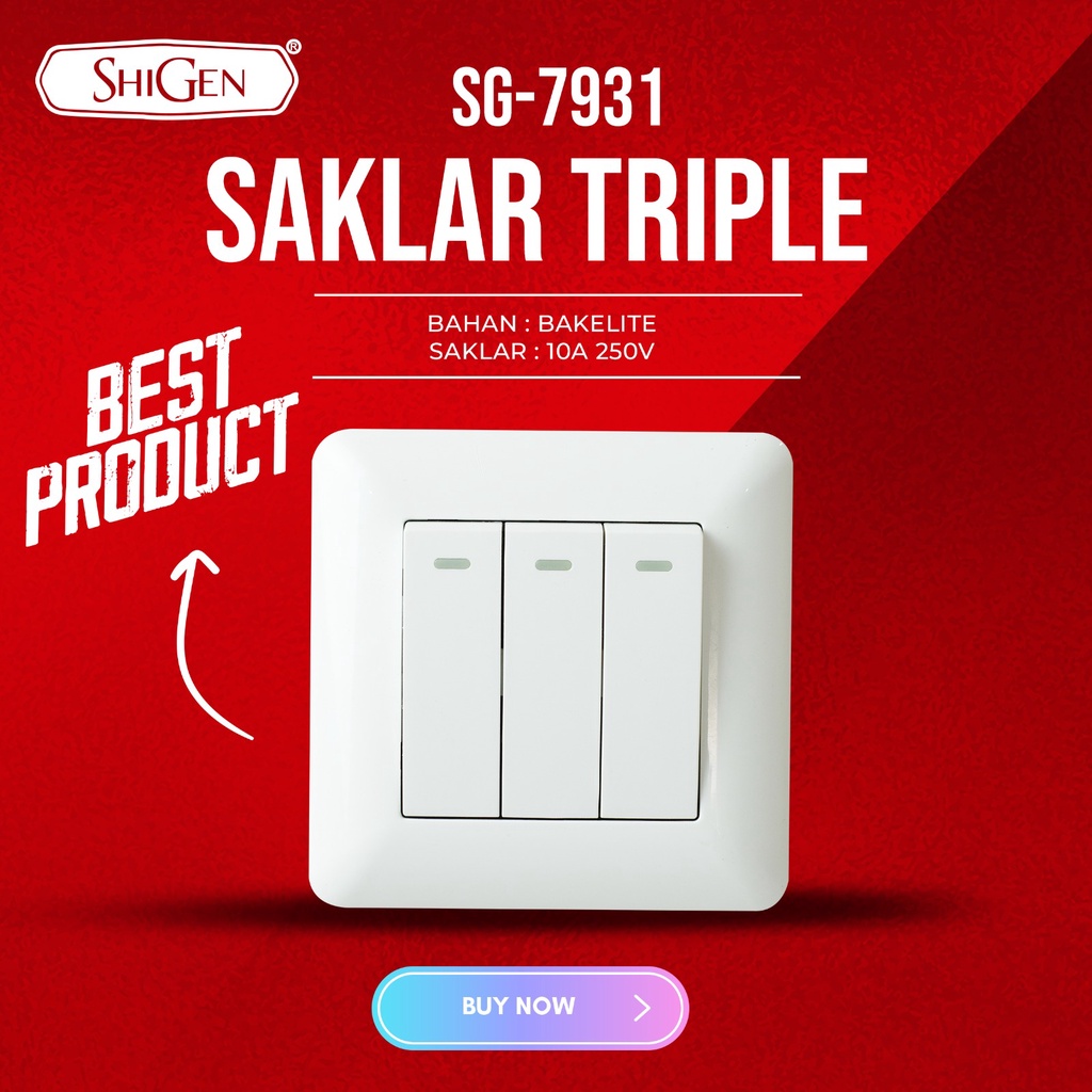 Jual Saklar & Stop Kontak IB/OB Shigen SNI Premium | Shopee Indonesia