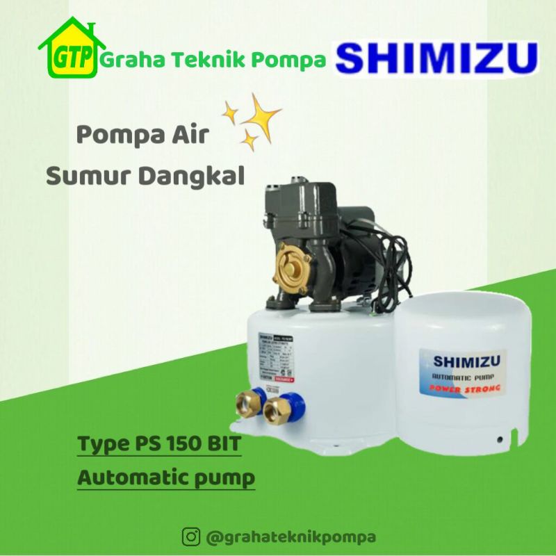 Jual Shimizu PS 150 BIT Pompa Air Sumur Dangkal Otomatis | Shopee Indonesia