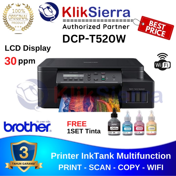 Jual BROTHER DCP-T720DW Printer Ink Tank Multifunction T720 WiFi Duplex ADF | Shopee Indonesia