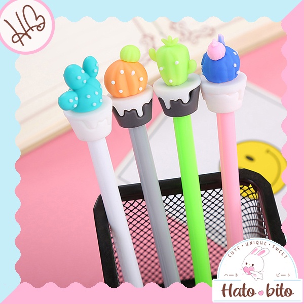 Jual Pulpen karakter colorful cactus pulpen kaktus pena lucu cute tinta ...