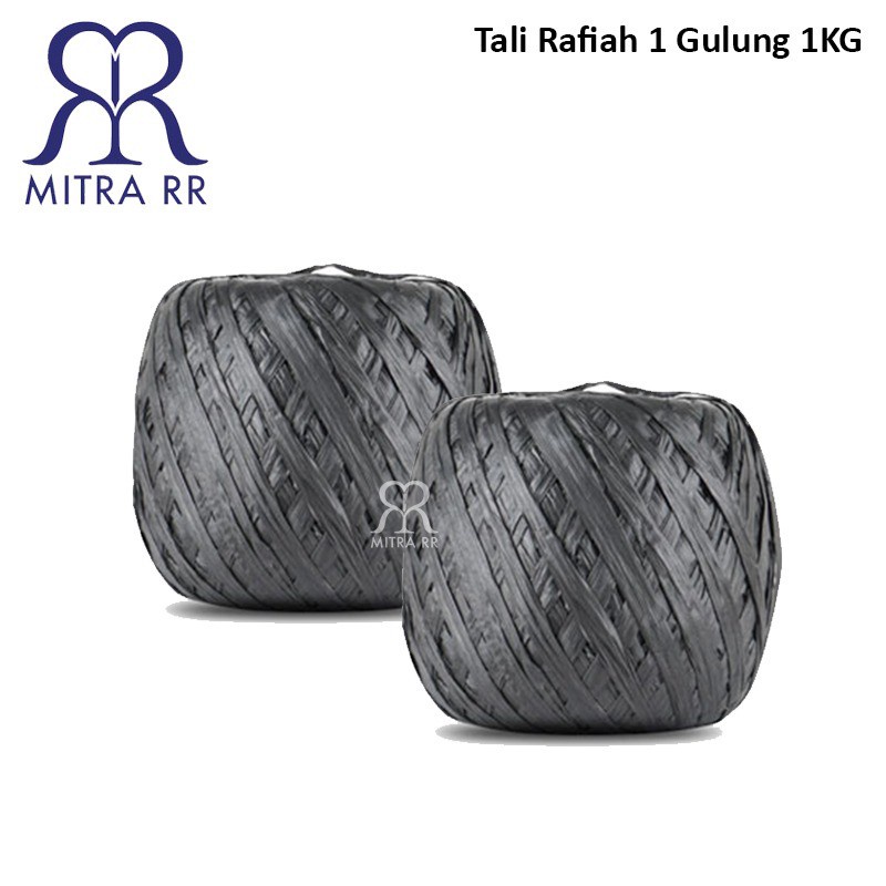 Jual Tali Rafia Hitam Tebal dan Anti Putus Roll 1kg full Tali Plastik ...