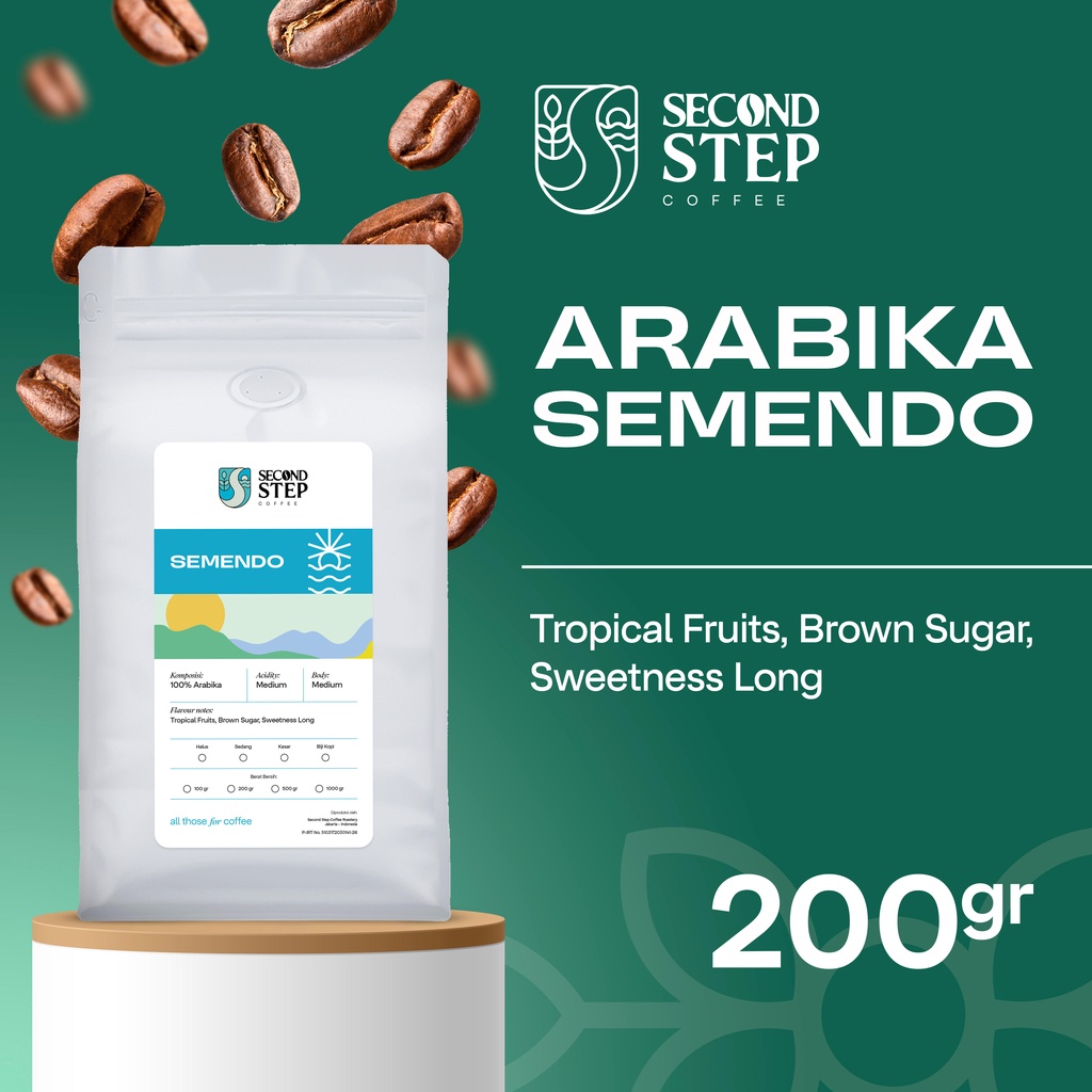 Jual Biji Kopi Bubuk Arabika Semendo Arabica Coffee Roast Beans 200gr ...