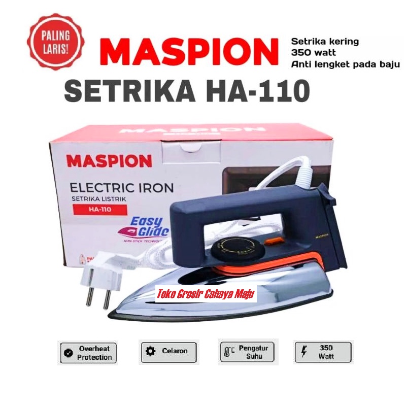 Jual Setrika Maspion HA-110 HA110 Dry Iron Gosokan Laundry | Shopee Indonesia