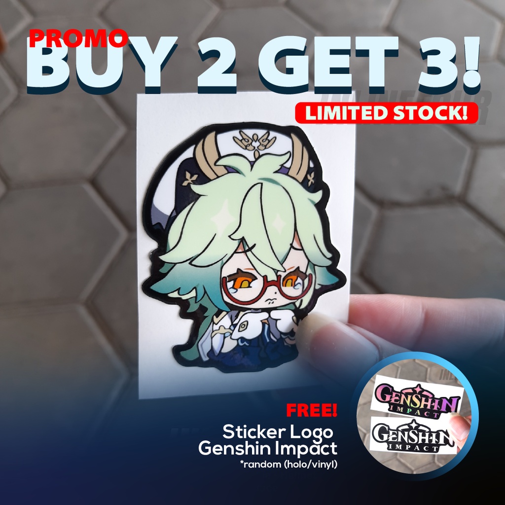 Jual Stiker Hologram Sticker Genshin Impact - Sucrose - Anime Wibu ...