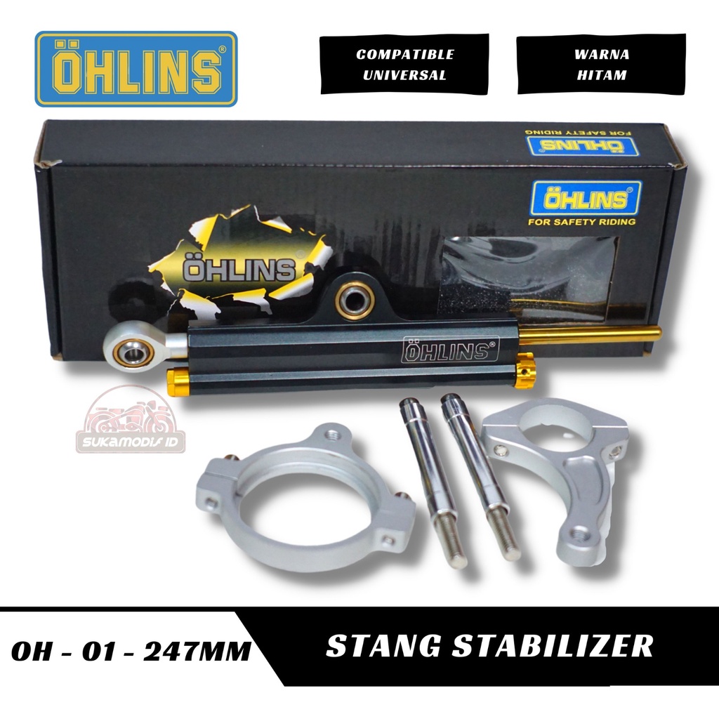 Jual stabilizer stang ohlins oh magnesium gold series thailand breket ...