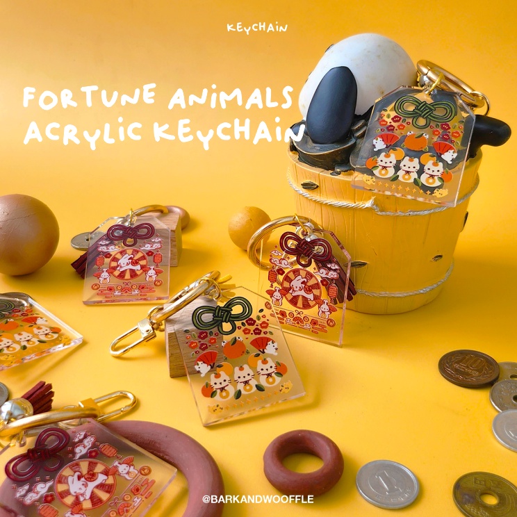 Jual BARK AND WOOFFLE Fortune Acrylic Keychain / Gantungan Kunci ...