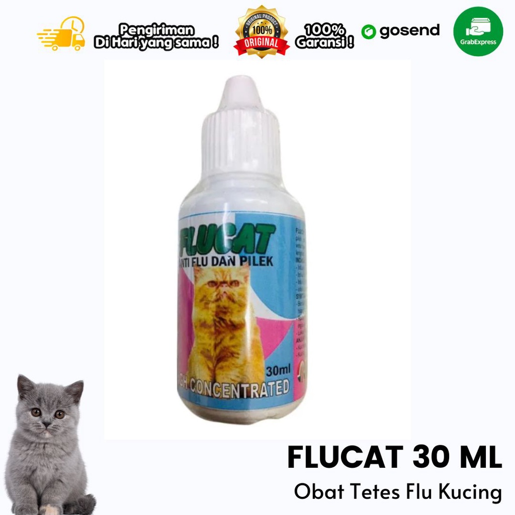 Jual Obat Flu Dan Pilek FLUCAT 30 ML Untuk Kucing Ampuh | Shopee Indonesia
