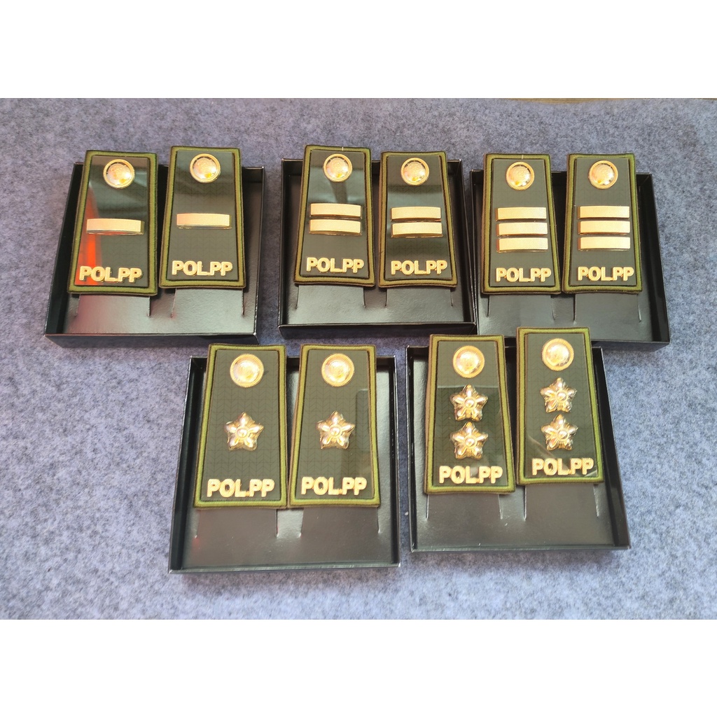Jual (COD) PANGKAT PDH POL PP list hijau | Shopee Indonesia