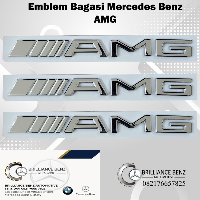 Jual EMBLEM AMG CHROME GRADE A / EMBLEM TULISAN AMG MERCEDES BENZ MERCY ...