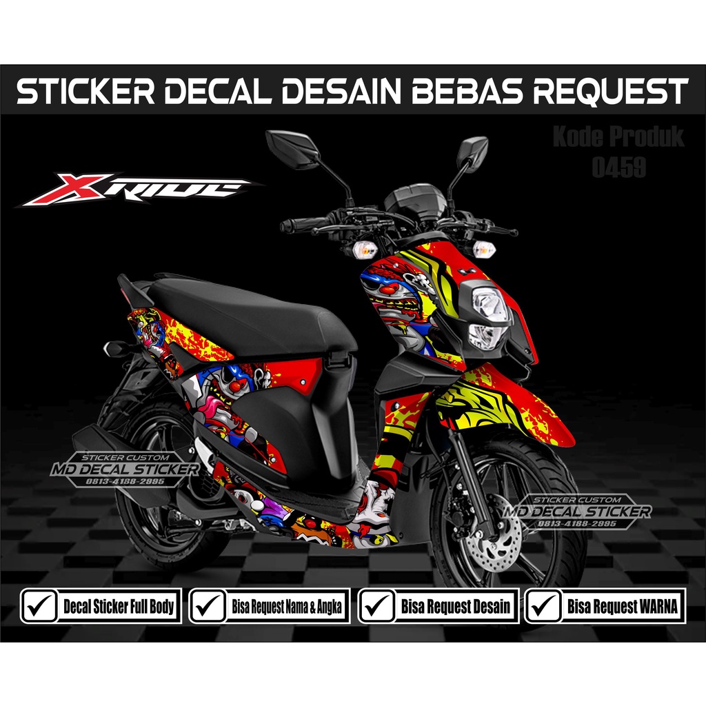 Jual 0459 STICKER DECAL X-RIDER FULL BODY BEBAS REQUEST DESAIN - STIKER ...