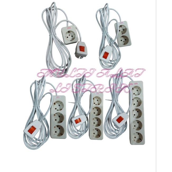 Jual [RAKITAN] Stop Kontak Kabel steker lampu sakalar 1 2 3 4 5 6 Lubang Uticon Terminal ...