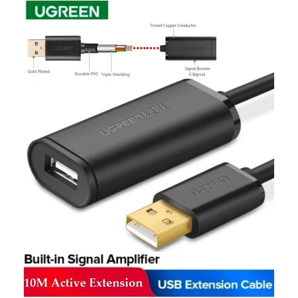 Jual UGREEN Kabel USB Extension Active 10 Meter 5 Meter With Booster ...