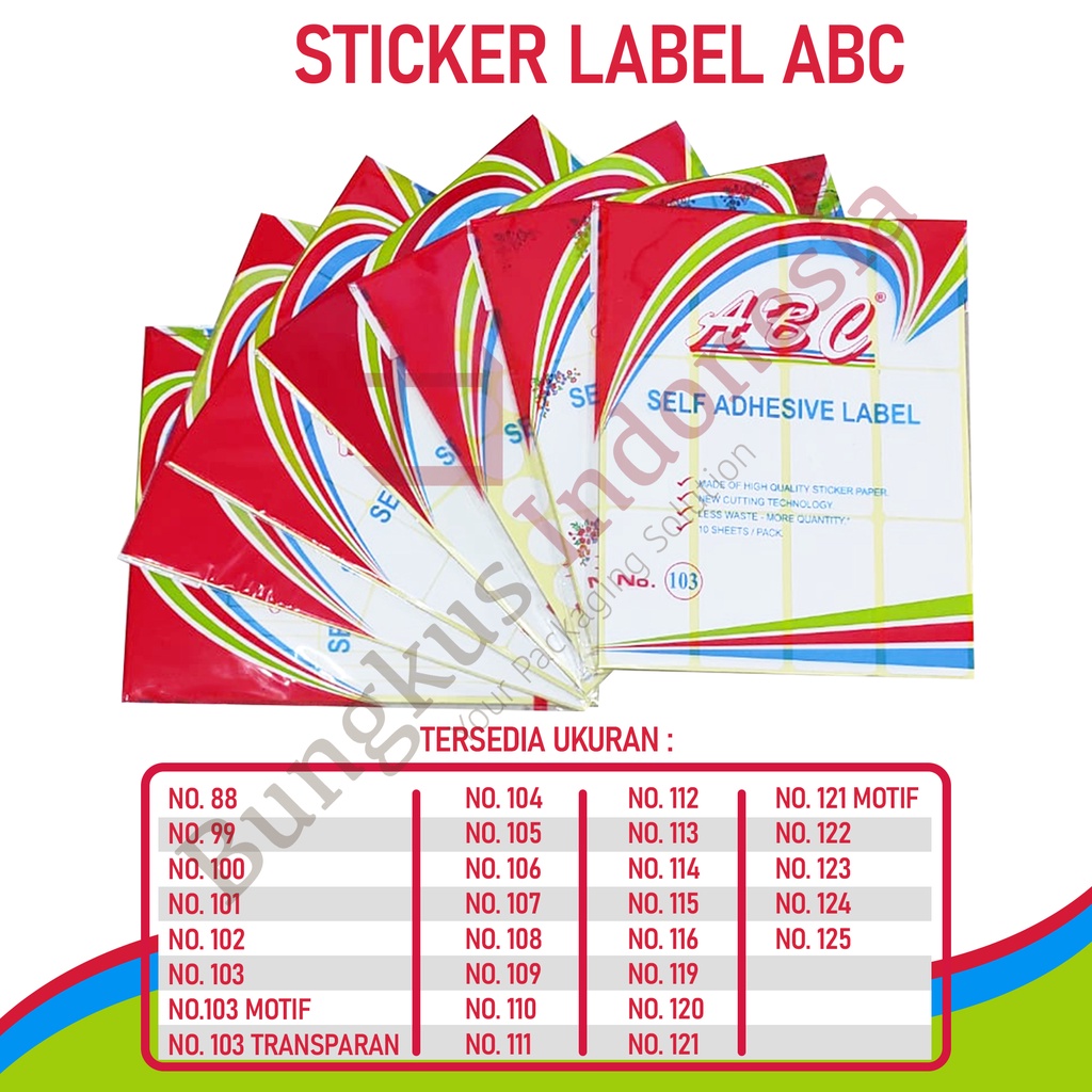 Jual Sticker Label ABC adhesive Lengkap 88 - 125 | Shopee Indonesia
