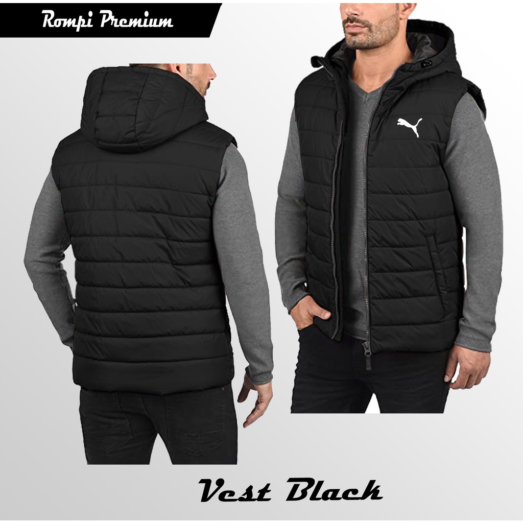 Jual rompi parasut logo puma terbaru / vest taslan pria murah / rompi ...