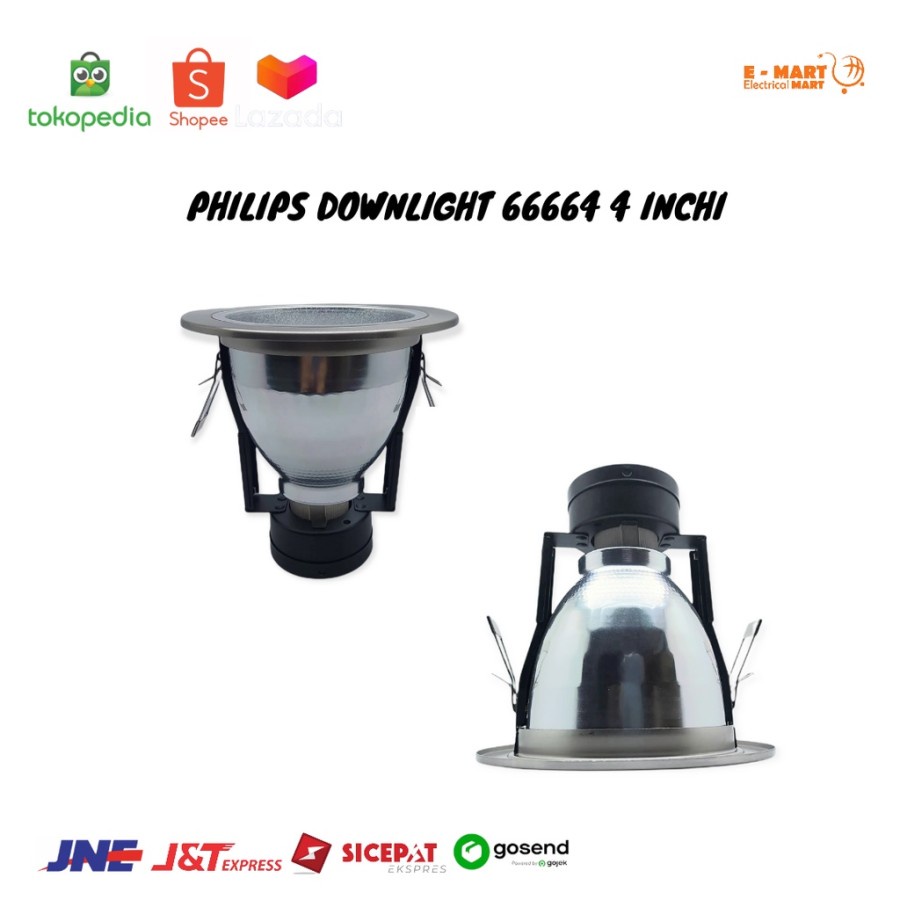Jual Philips Downlight 66664 4 inch Putih 4” RECESSED Rumah Lampu White ...