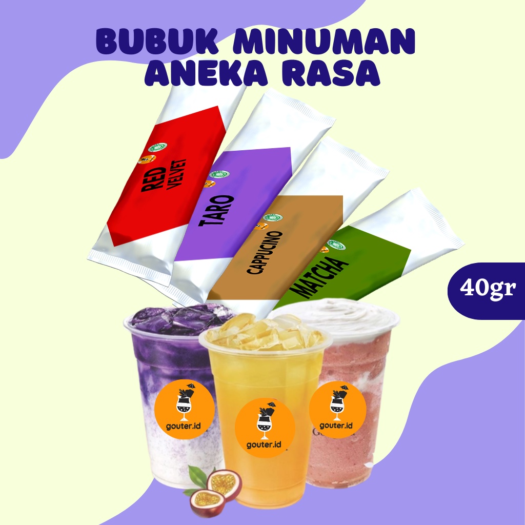 Jual BUBUK MINUMAN RASA 40GR / SERBUK MINUMAN ANEKA RASA / BUBUK ...