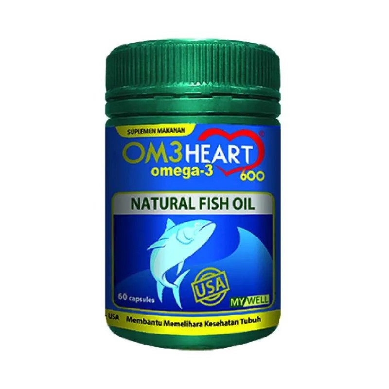 Jual Om3Heart 60 kapsul Omega 3 Natural Fish Oil Suplemen Makanan ...
