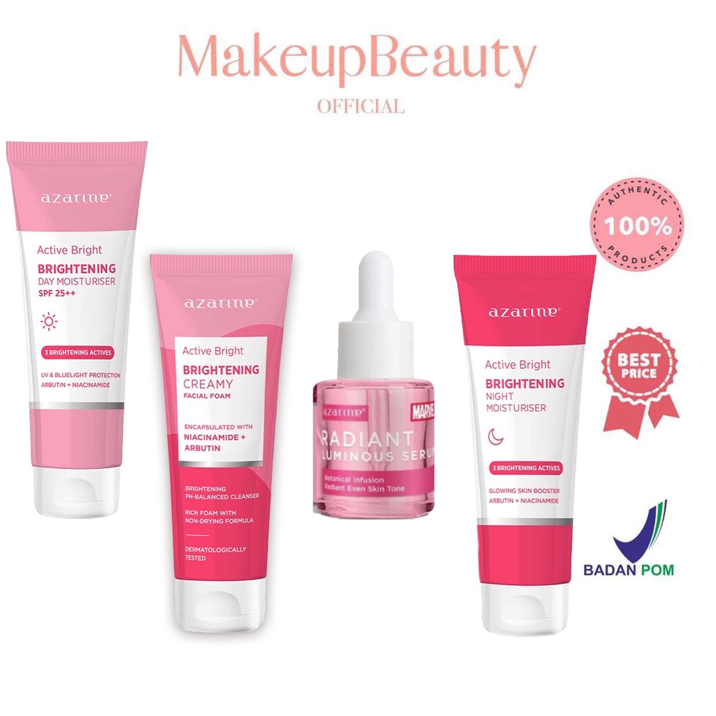 Jual AZARINE Active Bright Brightening - Day | Night Moisturizer ...