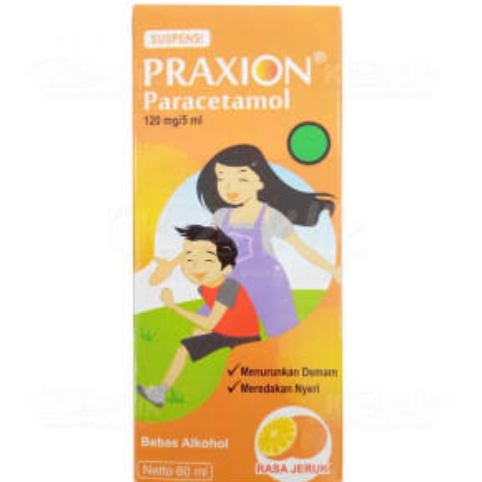 Jual praxion suspensi 60 ml rasa jeruk/obat demam anak/anti nyeri ...