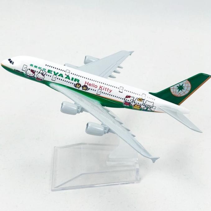 Jual Lx088 Miniatur Diecast Pesawat Tempur Hello Kitty Airbus 380 Bahan ...
