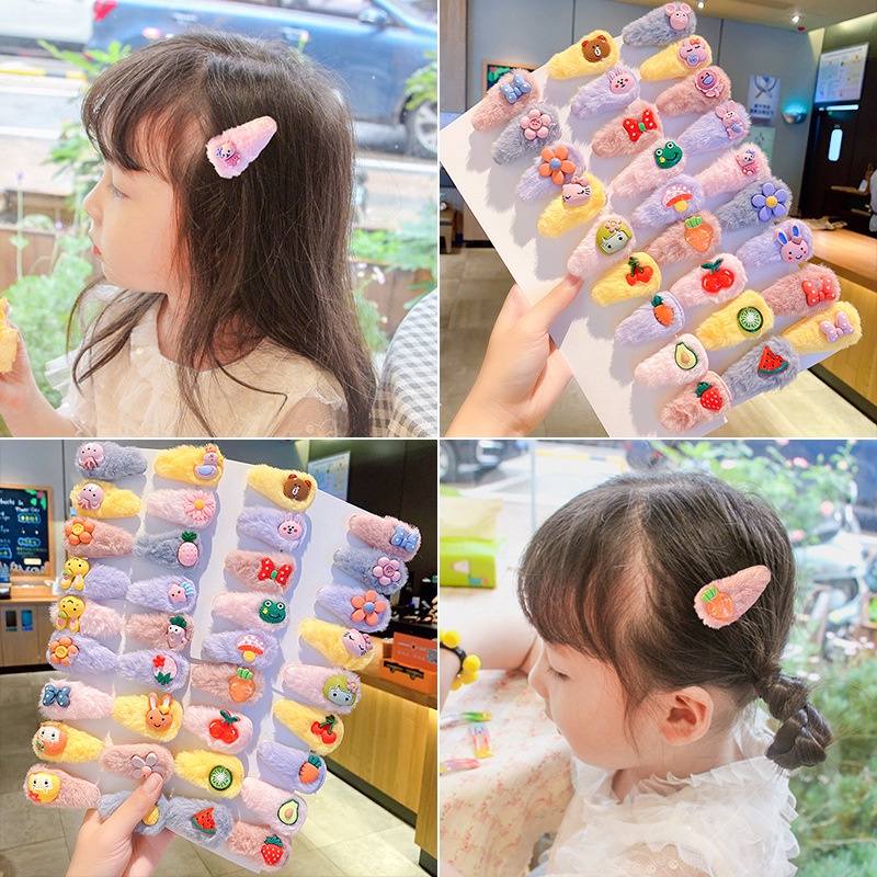 Jual 1 Pcs Jepit Rambut Bulu Hair Clip Aaksesories Rambut anak Karakter ...