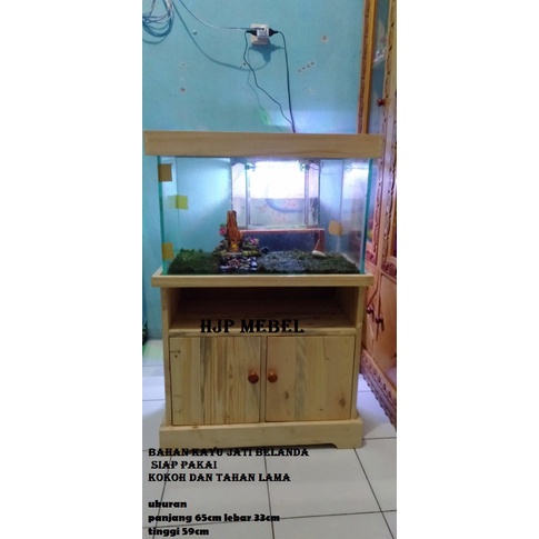 Jual GROSIR rak aquarium kayu jati belanda siap pakai P65CM L33CM T59CM ...